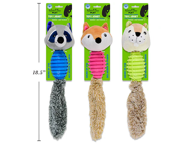 Riley & Rex 15.75in Animal w/Plush Tail. 3 Asst.Styles. – The Beastiary