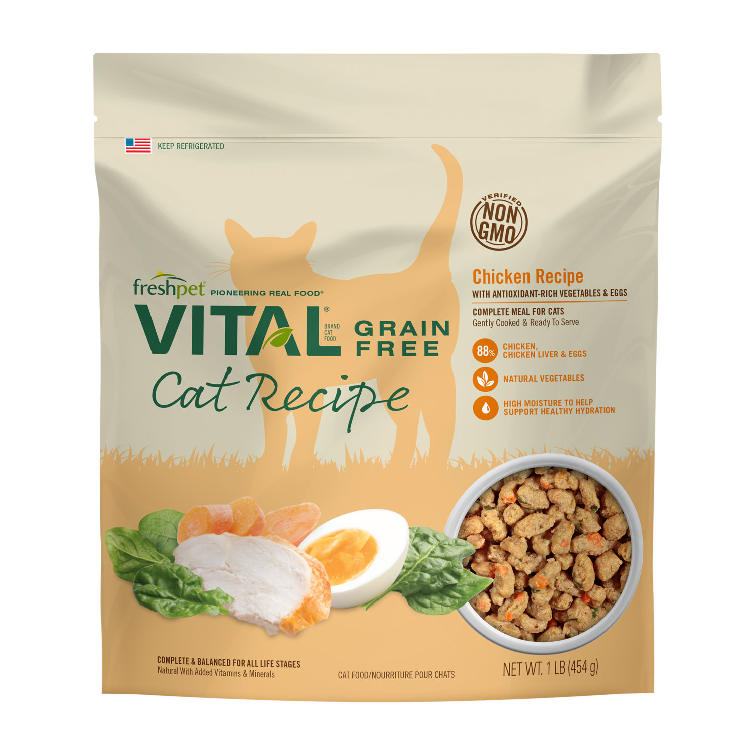 Fresh Pet Vital Cat Food Grain-Free Chicken & Egg - 454g – The Beastiary