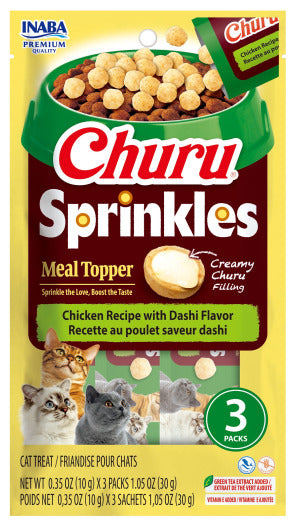 Inaba Cat Churu Sprinkles Meal Topper Chicken & Dashi 3x1.05oz – The ...